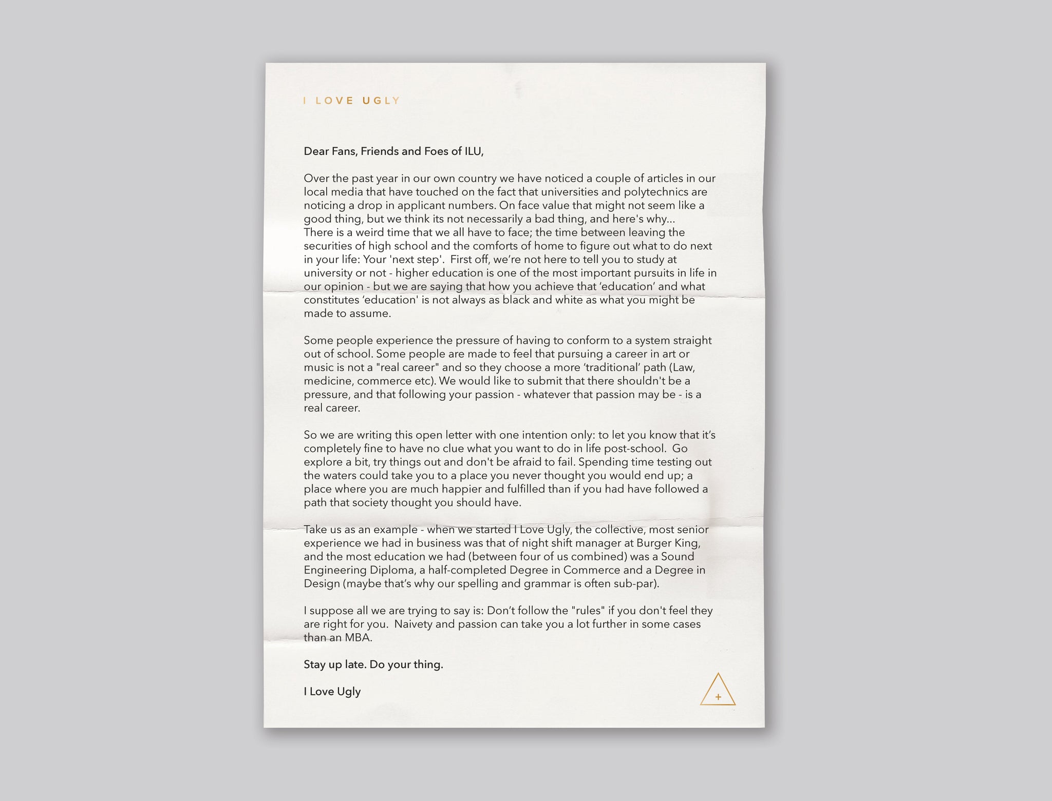 An Open Letter | I Love Ugly US