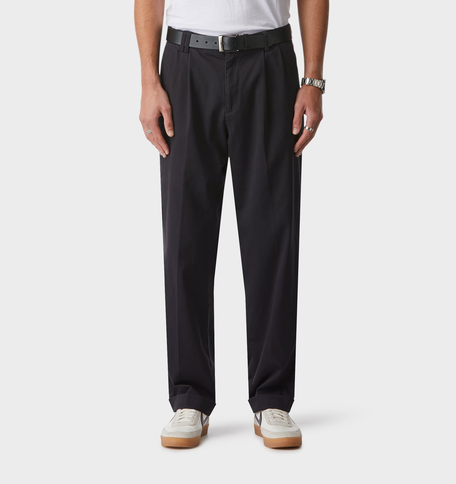 Noah Pleated Pant - Relaxed Fit Pant in Flint | I Love Ugly US