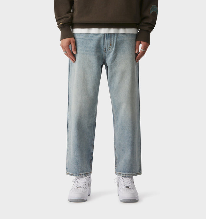 Samson Cropped Denim Pant in Light Vintage Blue | I Love Ugly US