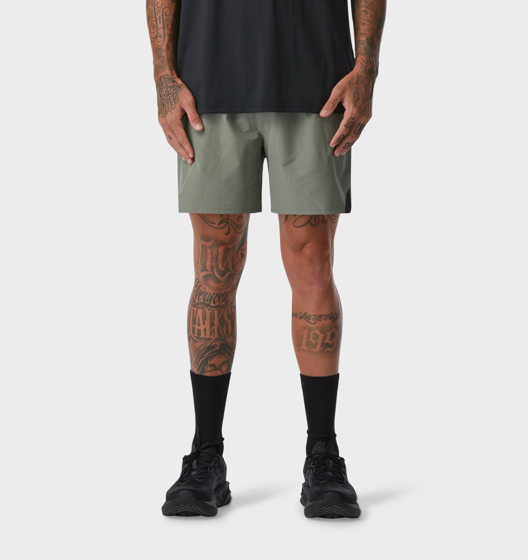 Active 5 Inch Short - Workout Shorts in Foam Grey | I Love Ugly US