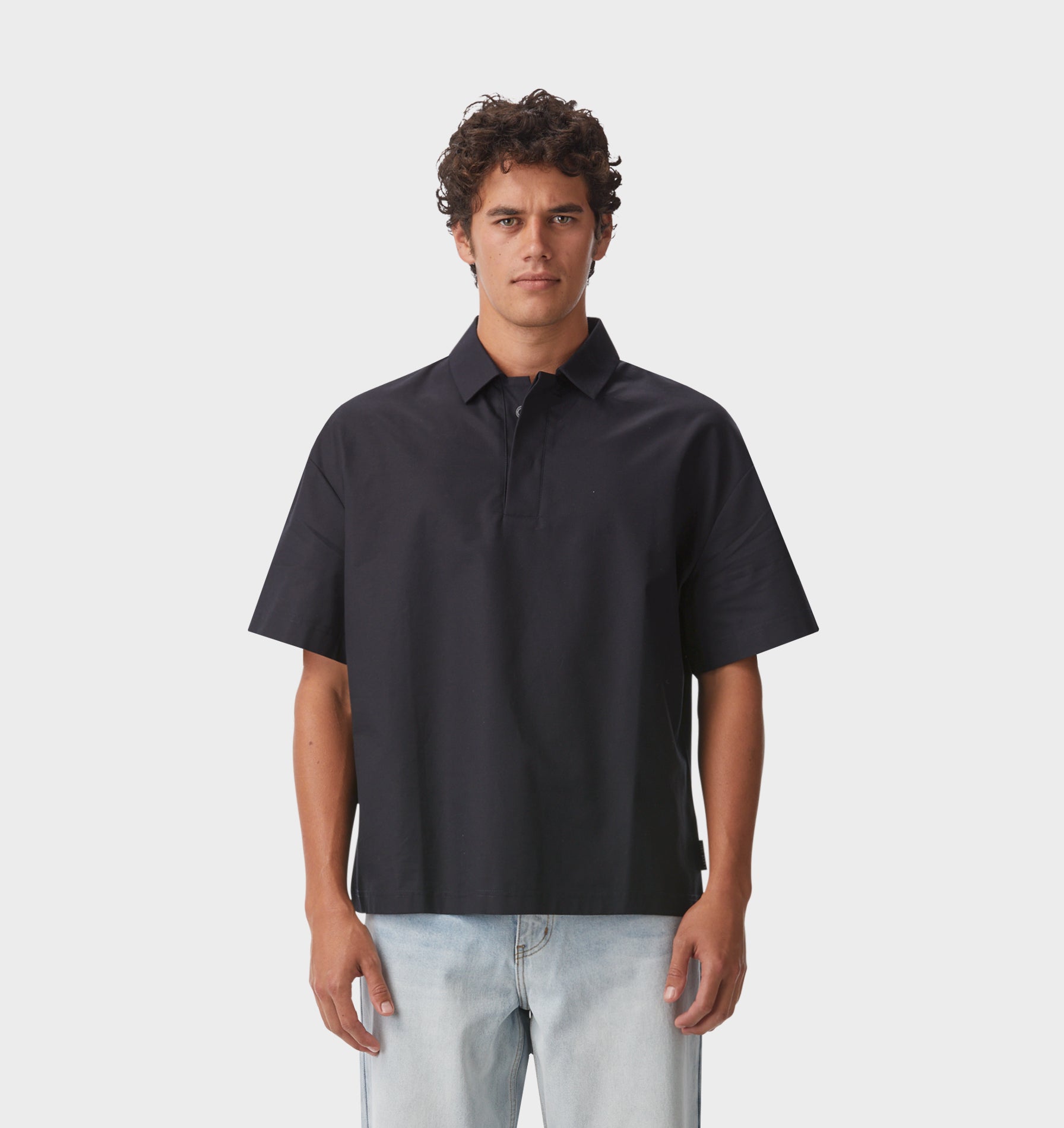 Logan Short Sleeve Shirt in Dark Navy | I Love Ugly US